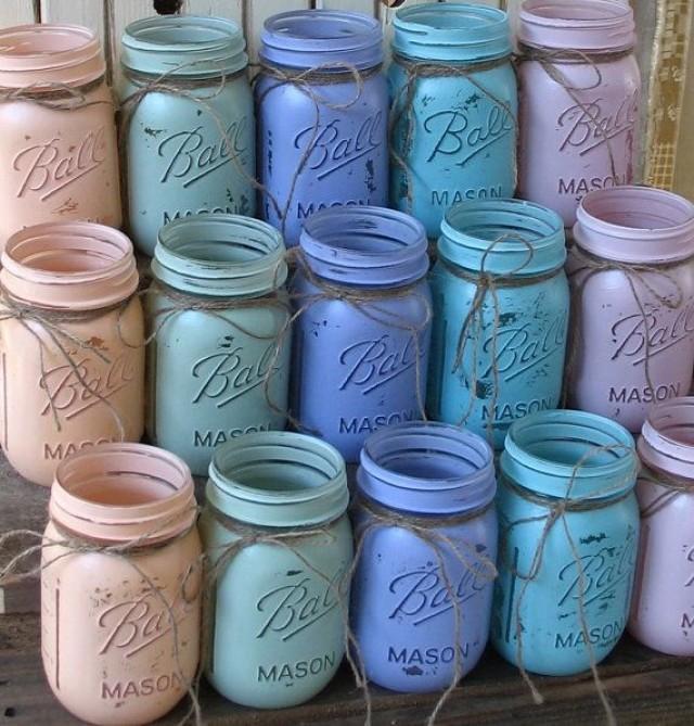 20 Mason Jars, Ball Jars, Painted Mason Jars YOUR COLORS , Flower Vases ... 20 Mason Jars, Ball Jars, Painted Mason Jars YOUR COLORS , Flower Vases ...