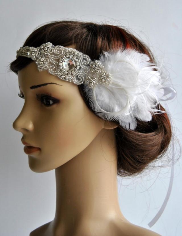 1920s Rhinestone Headpiece Bridal Hair Piece 1920s Head Piece Flapper