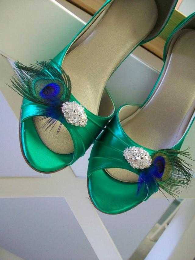 Wedding Shoes Emerald Green Peacock Custom Color Choose From