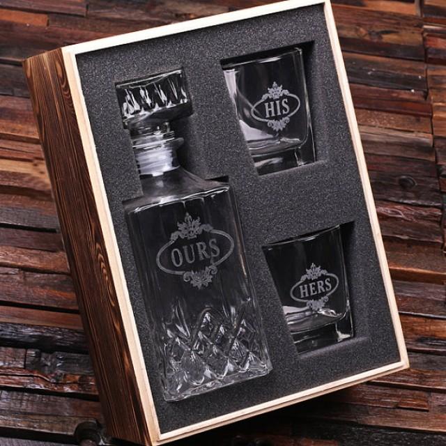 Personalized Engraved Etched Scotch Whiskey Decanter Bottle With Wood ... Personalized Engraved Etched Scotch Whiskey Decanter Bottle With Wood ...
