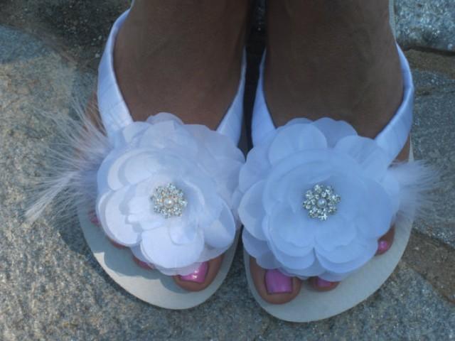 Bridal Flip Flops/Wedges.Wedding Flip Flops.Bridal Accessories.White ... Bridal Flip Flops/Wedges.Wedding Flip Flops.Bridal Accessories.White ...