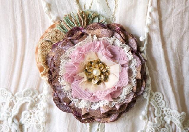 Textile Brooch Fabric Flower Pin Corsage Mothers Day T For Mom