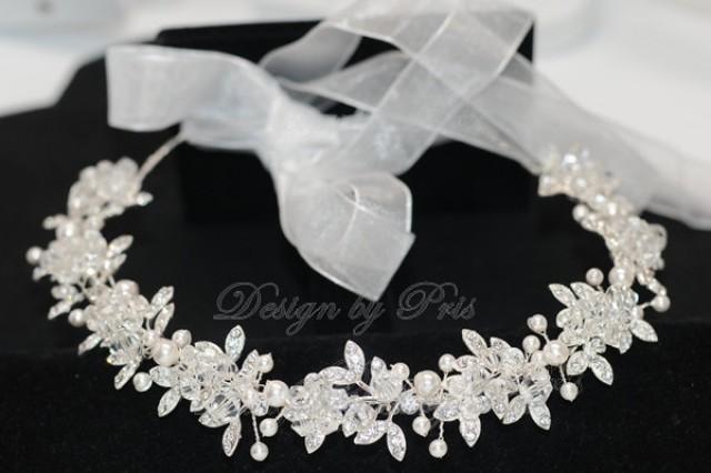Hph8 Bridal Headpiece Wedding Accessories Bridal Rhinestone Floral With