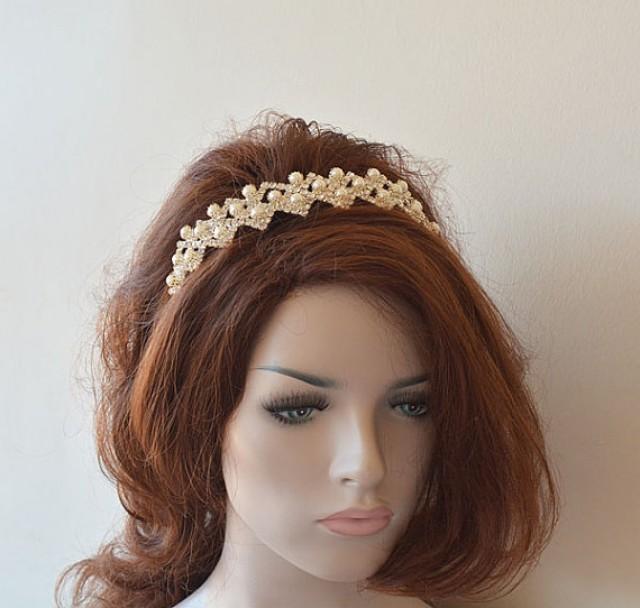 Bridal Crown Wedding Crown Rhinestone And Pearl Tiara Bridal