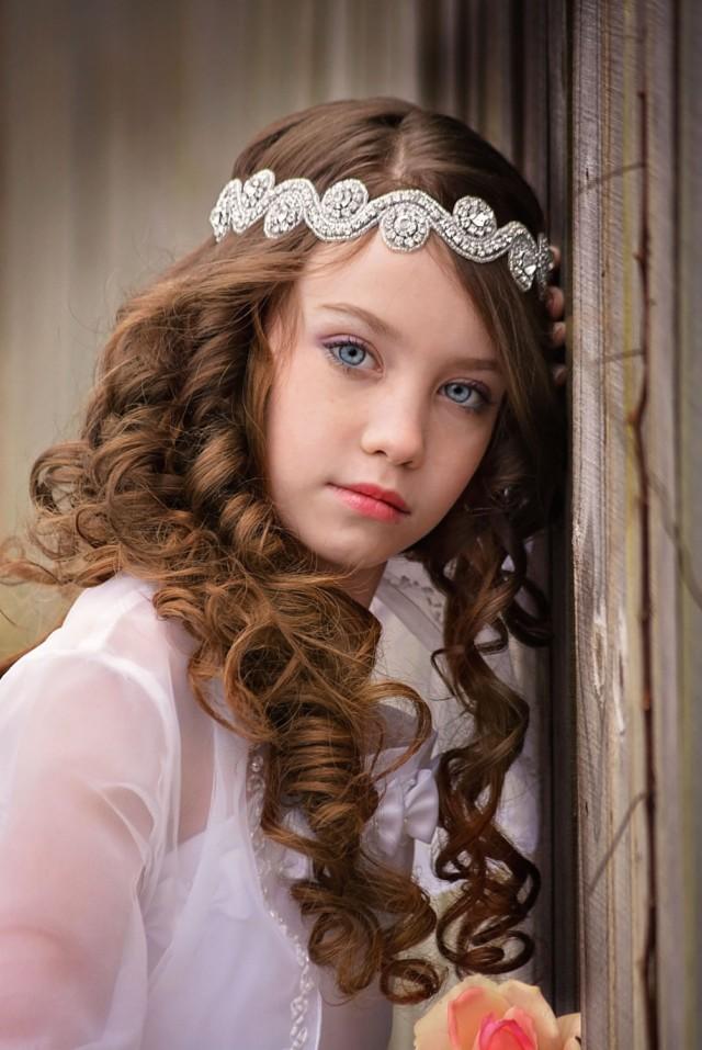 Rhinestone Halo, Bridal Halo, Flower Girl Headband, Crystal Headband ... Rhinestone Halo, Bridal Halo, Flower Girl Headband, Crystal Headband ...
