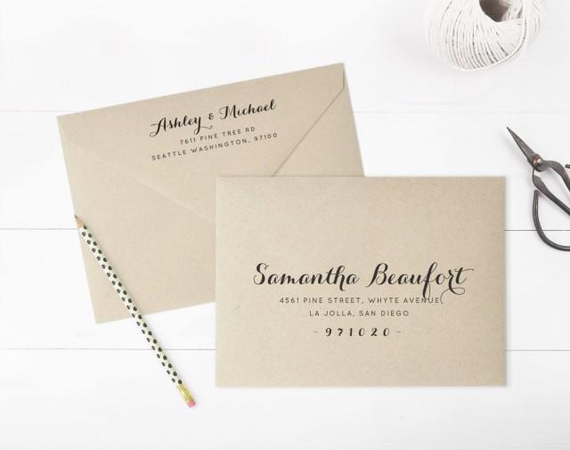 Printable Envelope Address Template Wedding Envelope Address Fully 