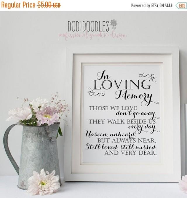 70% OFF THRU 4/16 In Loving Memory, Printable Sign For Wedding Memorial ... 70% OFF THRU 4/16 In Loving Memory, Printable Sign For Wedding Memorial ...