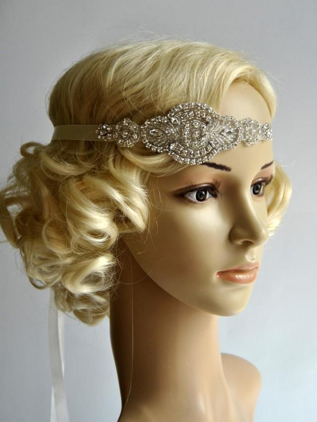 Crystal Rhinestone Flapper Gatsby Headband Wedding Headband Wedding