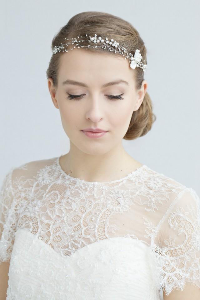 Bridal Pearl Headband Wedding Hair Accessory Wedding Pearl Headband