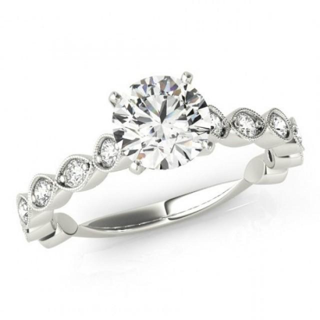 1 Carat Forever ONE Moissanite & Diamond Engagement Ring 14k Gold- New ... 1 Carat Forever ONE Moissanite & Diamond Engagement Ring 14k Gold- New ...