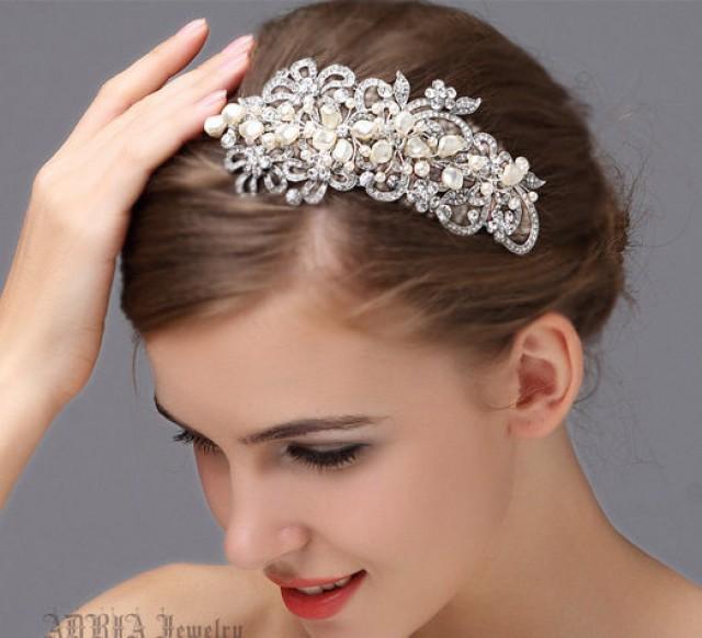 Wedding Hair Accessories Bridal Headband Hairband Ivory White Pearls