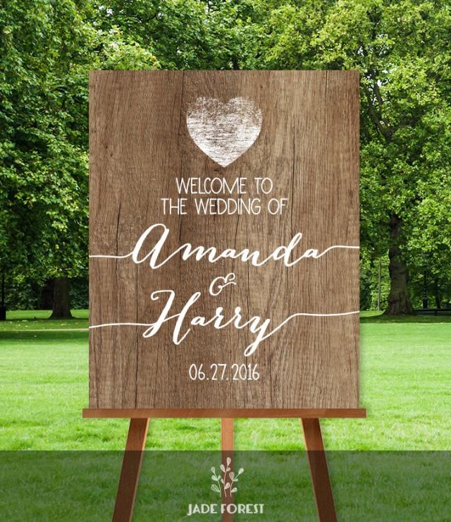 Rustic Wedding Welcome Sign DIY // Welcome To Our Wedding // Rustic ... Rustic Wedding Welcome Sign DIY // Welcome To Our Wedding // Rustic ...