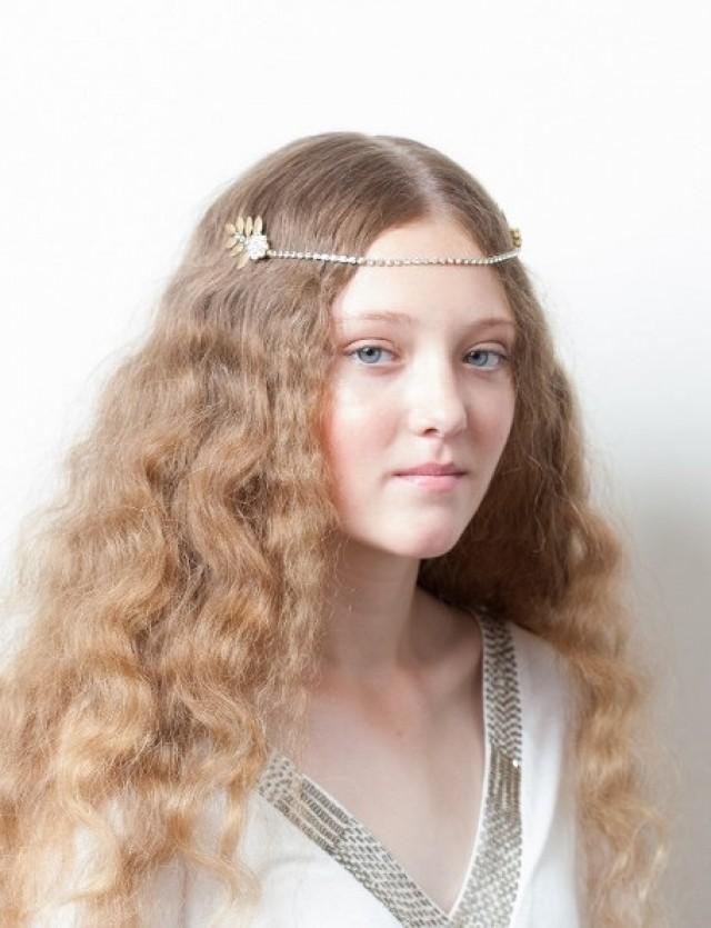 Gold Bridal Headpiece With Leaves - Greek Goddess Headpiece - Wedding ... Gold Bridal Headpiece With Leaves - Greek Goddess Headpiece - Wedding ...