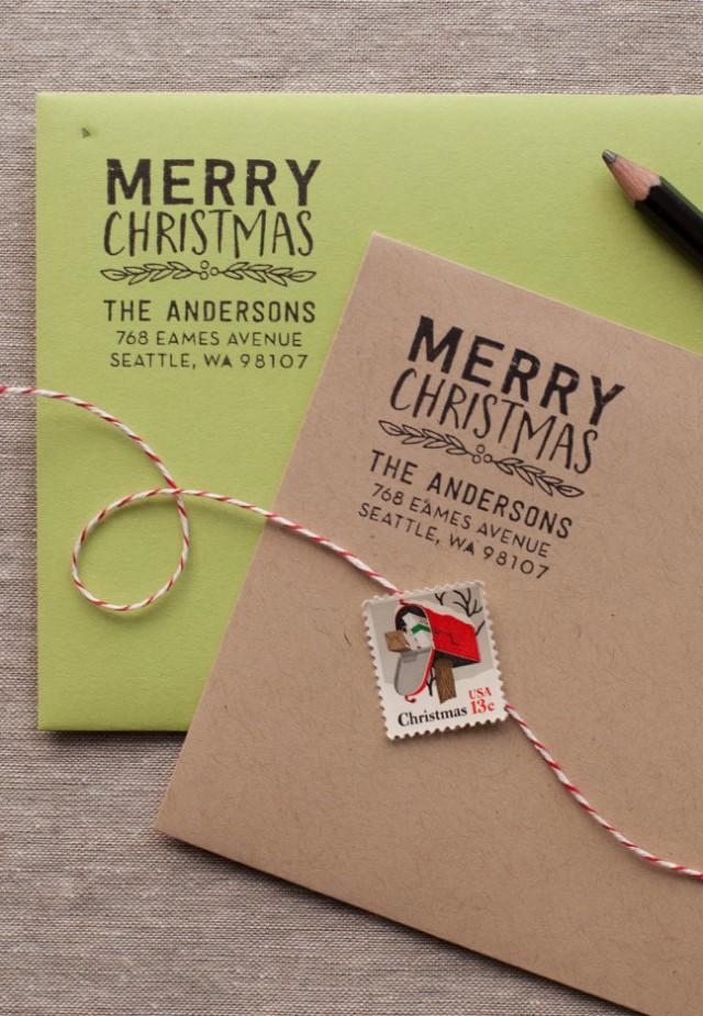 Christmas Return Address Stamp - Merry Christmas Self Inking Return ... Christmas Return Address Stamp - Merry Christmas Self Inking Return ...