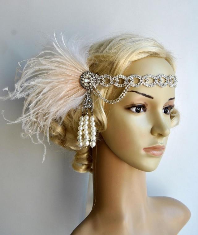 The Great Gatsby 20s Rhinestone Pearls 20s Flapper Headpiece Headband