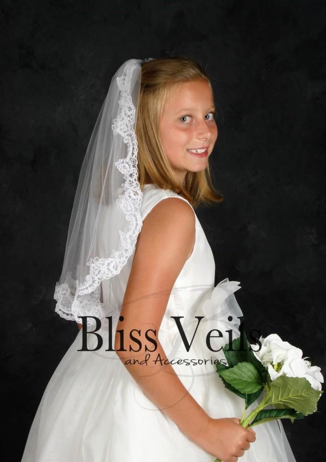 Lace Communion Veil, Lace Veil, First Communion Veil, Baptism Veil ... Lace Communion Veil, Lace Veil, First Communion Veil, Baptism Veil ...