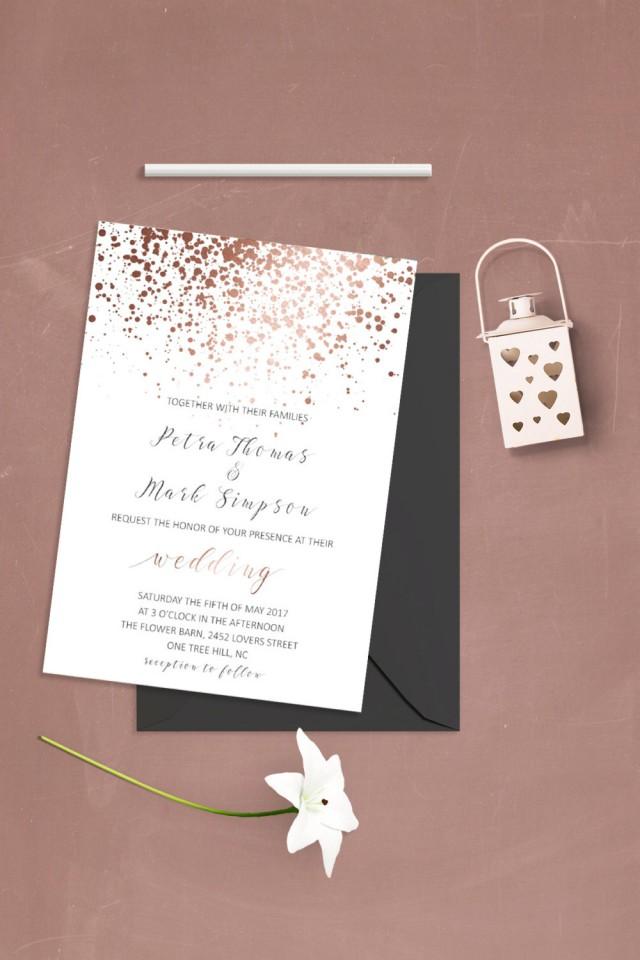 Simple Wedding Invitation Template Modern Wedding Invitation Set 