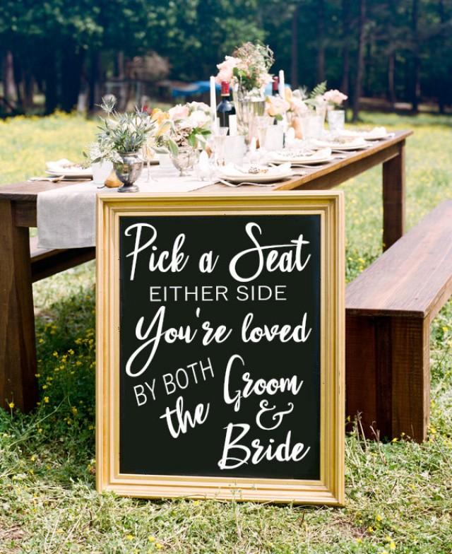 Pick A Seat Not A Side - Chalkboard Decal Sign, Seating Sign, Pick A ... Pick A Seat Not A Side - Chalkboard Decal Sign, Seating Sign, Pick A ...