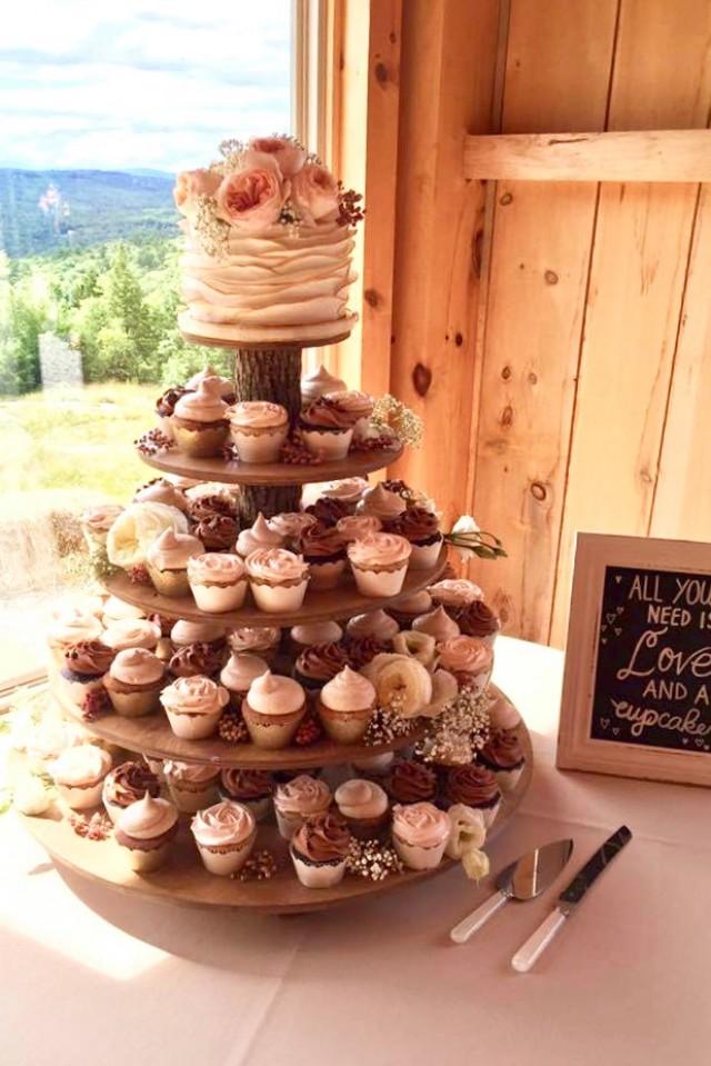 Rustic Cupcake Stand 5 Tier Tower Holder For Donuts Or Pastries For Rustic Cupcake Stand 5 Tier Tower Holder For Donuts Or Pastries For