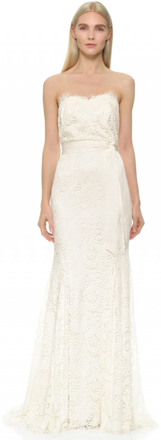 Accessories Theia Sweetheart Strapless Lace Gown 2794442 Weddbook