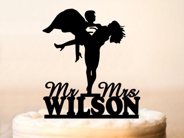 Superman Cake Toppersuperman And His Bride Wedding Cake Toppersuperman Silhouette Cake Topper
