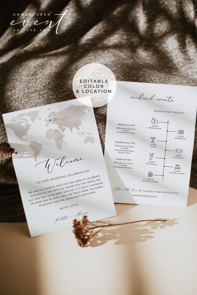 CARMEN Destination Wedding Welcome Letter And Itinerary Template CARMEN Destination Wedding Welcome Letter And Itinerary Template