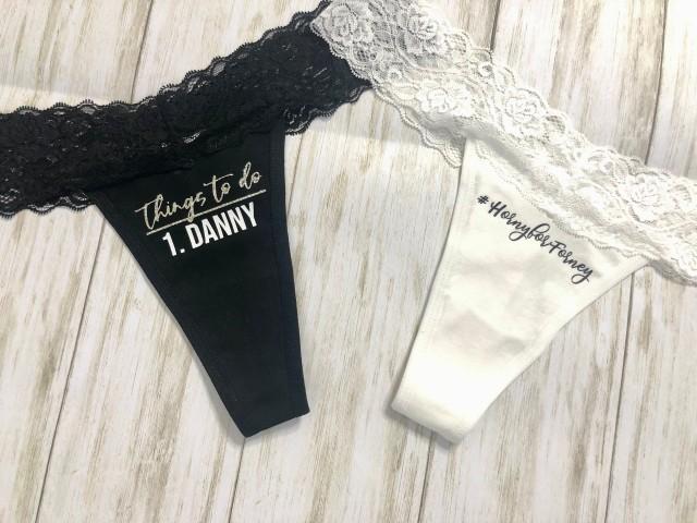 Bachelorette Party Custom Lace Thong Underwear For The Bride To Be bachelorette-party-custom-lace-thong-underwear-for-the-bride-to-be