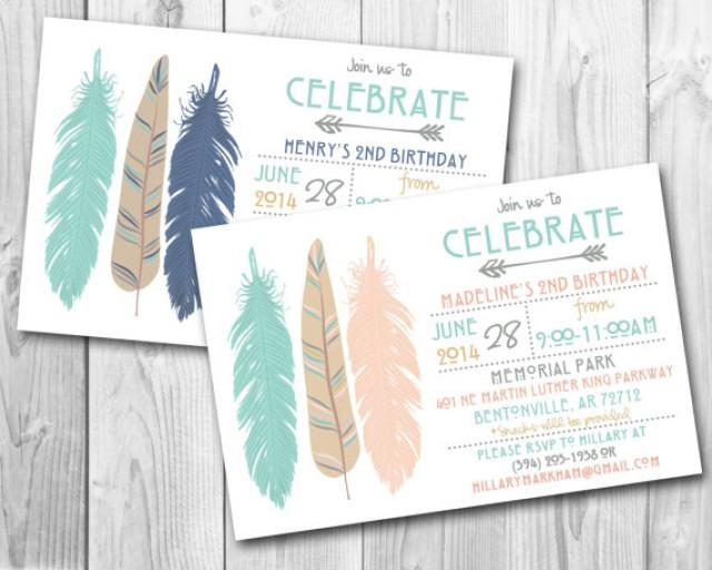 Modern Birthday Party Invitations