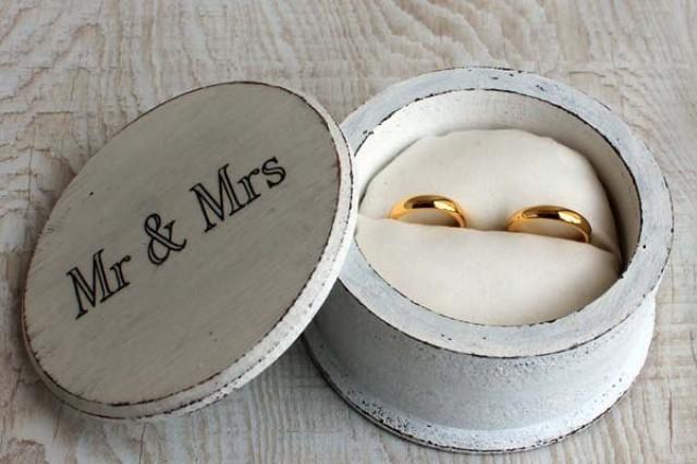 Shabby Chic Jewelry Box. Ring Bearer Box Wedding, Ring Box Holder ...