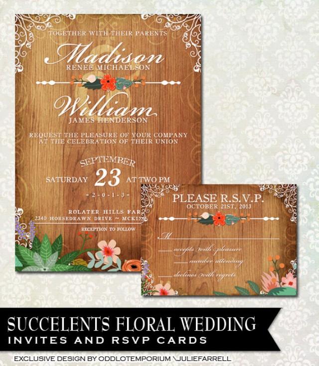 Party Invitation Rustic Background
