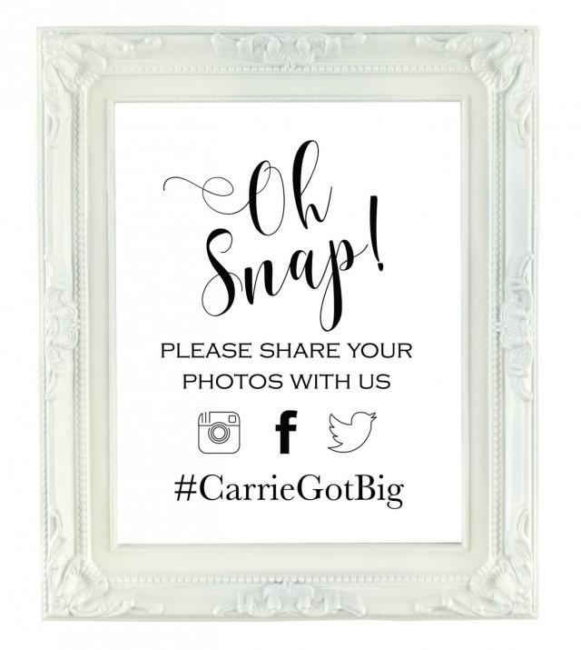 Party Supplies Party Décor Share Your Photos Sign 050 Hashtag Sign ...