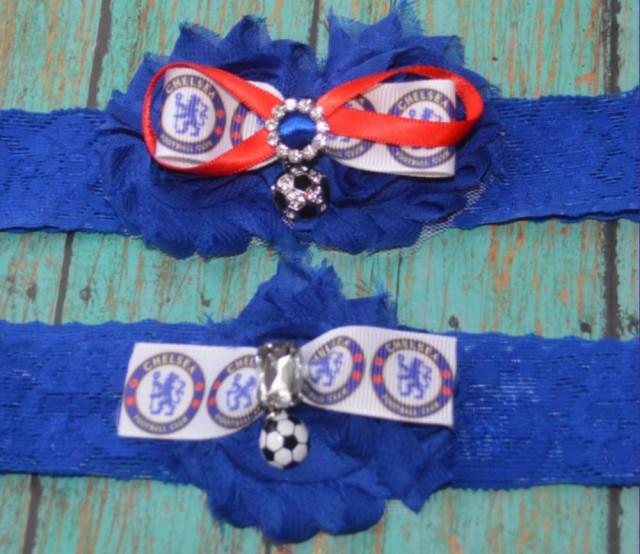 Chelsea Inspired Soccer Wedding Garter,Bridal Garter,ChelseaGarter ...
