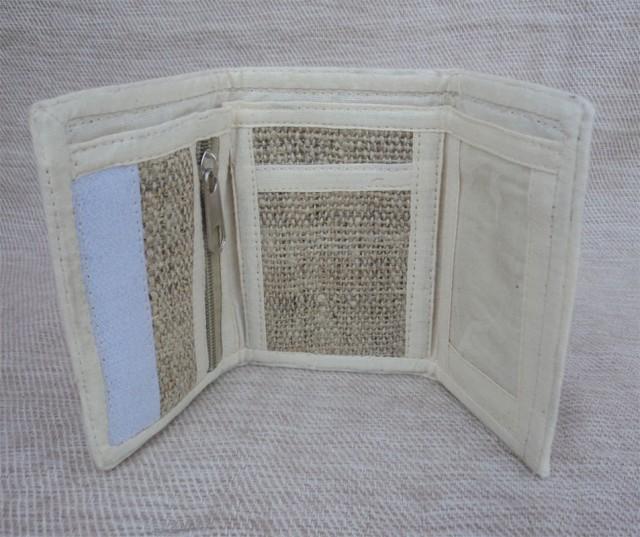 Hemp Wallet Nepal HCP-6 Three Fold Natural Color Purse #2629031 - Weddbook