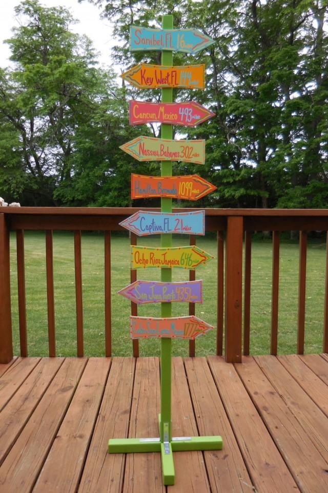 Custom Directional Sign Post With Stand (Add-on) #2672778 - Weddbook