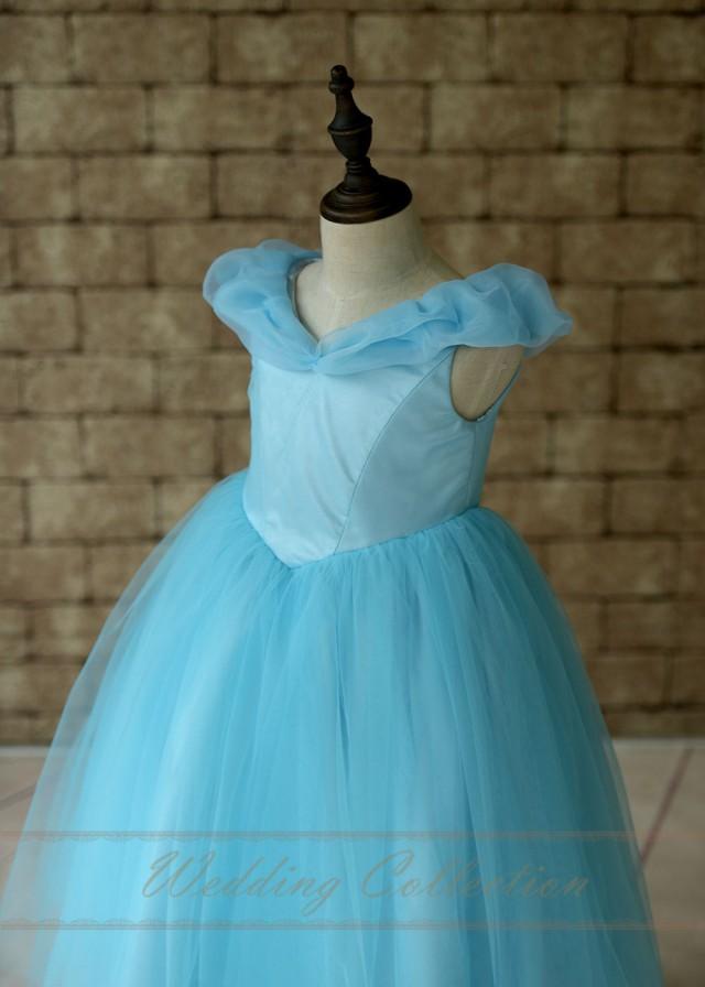 Cinderella Disney Princess Dress, Blue Birthday Party Dress, Toddler ...