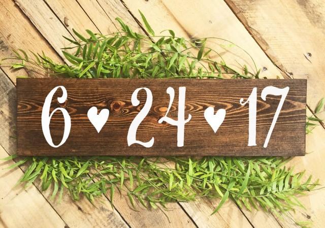 Wall Décor Home & Living Wedding Date Sign-Photography Prop Sign-12x 5. ...