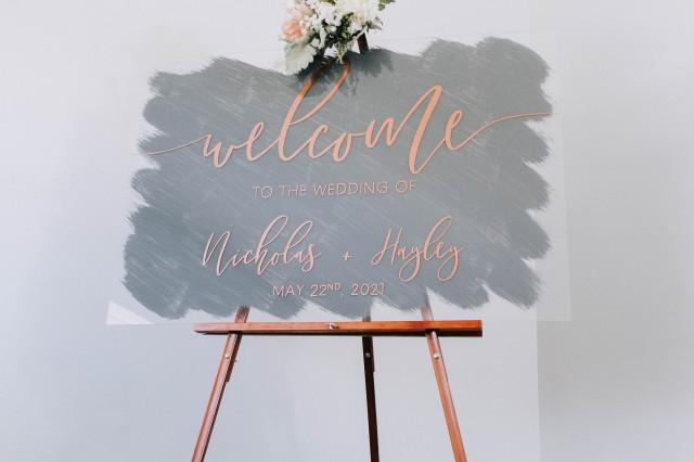 Party Décor calligraphy wedding sign painted wedding sign acrylic ...