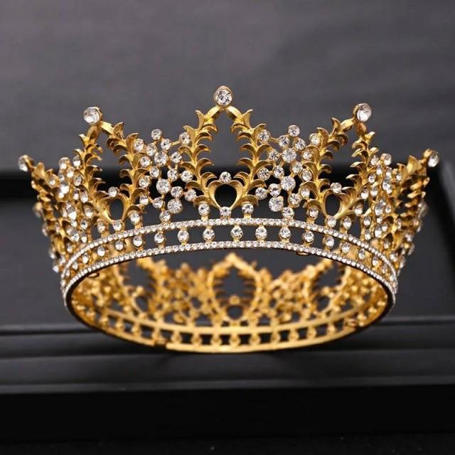 Gold Bridal Crown For Brides-Gold Wedding Crown-Tiaras & Crowns-Gold ...